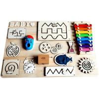China Baby Busy Board DIY Accessories Montessori Toys Kids Wood Chip Skill Training Game Puzzle Intelligence Development Baby for sale