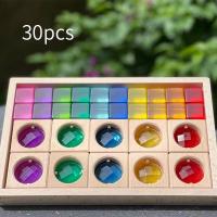 China Large Colour Street Wooden Gem Blocks Kids Transparent Windows Blocks Game X Bricks Acrylic Cubes Blocks Baby Stacking T for sale