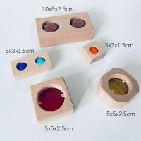 China Large Colour Street Wooden Gem Blocks Kids Transparent Windows Blocks Game X Bricks Acrylic Cubes Blocks Baby Stacking T for sale