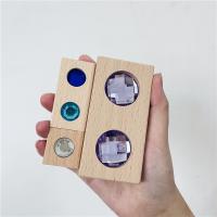China Large Colour Street Wooden Gem Blocks Kids Transparent Windows Blocks Game X Bricks Acrylic Cubes Blocks Baby Stacking T for sale