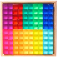China Large Colour Street Wooden Gem Blocks Kids Transparent Windows Blocks Game X Bricks Acrylic Cubes Blocks Baby Stacking T for sale