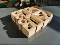 China Kids Montessori Wooden Toy Sensory Rainbow Mirror Blocks Solid Rubber Wood Stacking Acrylic Buliding Stacker Educational for sale