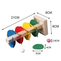 China Montessori Baby Wooden Petal Tree Building Blocks Toy Children's Rainbow Ball Ball Run Track Educational Toy for Kids Gi for sale