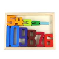 China Number Building Blocks Wooden Math Digital Toys Baby Balance Block Jenga Toy Montessori Educational Natural Wood Toys fo for sale