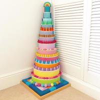 China Wooden Rainbow Loose Parts Colorful Montessori For Preschool Baby for sale