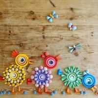 China Wooden Rainbow Loose Parts Colorful Montessori For Preschool Baby for sale