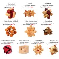 China Wooden Kong Ming Puzzles Set Luban Lock IQ Puzzle Game for Adult Kids Time Killer Brain Teaser 3 Levels Degree Game Toy for sale