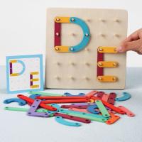China Nail Board Puzzle Montessori Geometric Wooden Early Toy Toy Jigsaw Board Game Child Education Educational Wood Education for sale