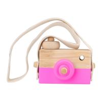 China Let'S Make 1Pc Wooden Baby Toys Fashion Camera Wood Pendants Montessori Toys For Kids Wooden Diy Present Nursing Gift for sale