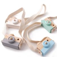 China Let'S Make 1Pc Wooden Baby Toys Fashion Camera Wood Pendants Montessori Toys For Kids Wooden Diy Present Nursing Gift for sale