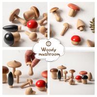 China Mushroom Shape Wooden Blocks For Children Educational for sale