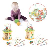 China Montessori Large Wooden Activity Cube For New Year Kids Baby Infant for sale