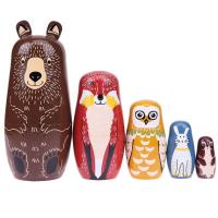 China Wooden Russian Doll Matryoshka Handmade Children Gifts for sale