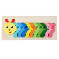 China Montessori 3D  Wooden Block Puzzle Toys Thicken Wood Jigsaw Early Learning for sale