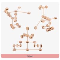 China 3D Construct Fort Wooden Building Blocks Toy Creative DIY For Children for sale