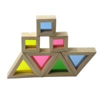 China Acrylic Educational 24pcs Rainbow Building Blocks For Kids Gift for sale
