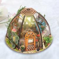 China Wooden DIY Miniature Dollhouse With Furniture Gardening Tool LED Light Battery for sale