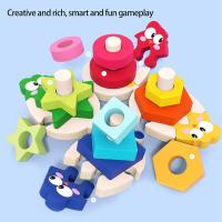 China Wooden Stacking Toys Sorting For Girls Boys Early Preschool Learning for sale