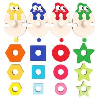 China Wooden Stacking Toys Sorting For Girls Boys Early Preschool Learning for sale