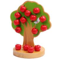 China Apple Tree Wooden Montessori Baby Toys For Kids Pick Fruit Educational for sale