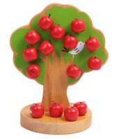 China Apple Tree Wooden Montessori Baby Toys For Kids Pick Fruit Educational for sale