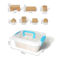 China 20pcs Beech Burlywood Wooden Blocks Toys Natural Montessori Learning Education for sale