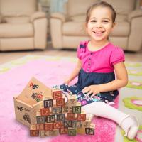 China 27pcs Wooden Alphabet Blocks Letter Blocks Printed With Number for sale