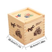 China 27pcs Wooden Alphabet Blocks Letter Blocks Printed With Number for sale