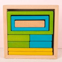 China Wooden Stacker Nesting Puzzle Blocks Montessori Stacking Game For Preschool for sale