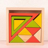 China Wooden Stacker Nesting Puzzle Blocks Montessori Stacking Game For Preschool for sale