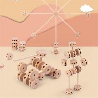 China 3D Construct Fort Wooden Buliding Blocks Diy Assemble Educational Montessori for sale