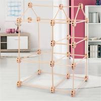 China 3D Construct Fort Wooden Buliding Blocks Diy Assemble Educational Montessori for sale