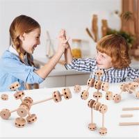 China 3D Construct Fort Wooden Buliding Blocks Diy Assemble Educational Montessori for sale