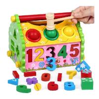 China Kids Shape Sorter Wisdom House Wooden Montessori Bright for sale