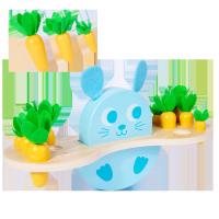 China Wooden Rabbit Balance Building Block Radish Pulling Game for sale
