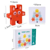 China Children Montessori Animal Stacking Blocks Toys Rabbit Jenga Balancing Games for sale