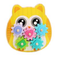 China Intelligent Elephant Owl Gear Block Wood Creative Animal Design for sale