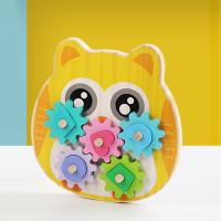China Intelligent Elephant Owl Gear Block Wood Creative Animal Design for sale