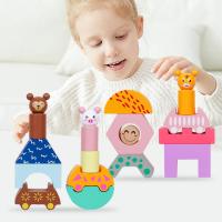 China Wood Train Truck Shape DIY Educational Toy For Preschool Toddler for sale