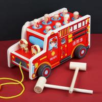 China 2 Mallets Wooden Hammer Toys Burr Free For Toddler Boys Girls for sale