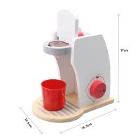 China Simulation Coffee Machine Wooden Miniature Kitchen Set For Baby Early Learning for sale