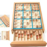 China Children Sudoku Chess Beech International Checkers Folding Game Table for sale