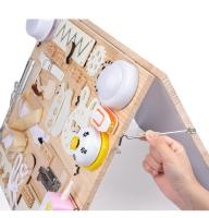 China Montessori Early Educational DIY Handmade Busy Board Wooden Toys For Toddlers for sale