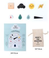 China Wooden Weather Station Toy Weather Forecast Holiday Calendar Board for sale