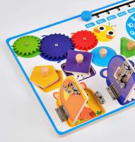 China Montessori Wooden Calendar Clock Unlocking Board For Boys Girls for sale
