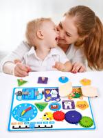 China Montessori Wooden Calendar Clock Unlocking Board For Boys Girls for sale