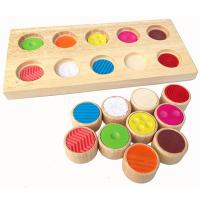 China Montessori Sensory / Tactile Training Aids Baby Color Memory Matching Touch for sale