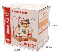 China Wooden Early Educational Toys Circle First Bead Coaster Maze For Kids for sale