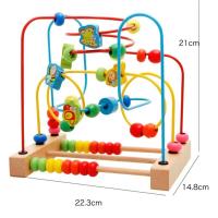 China Wooden Early Educational Toys Circle First Bead Coaster Maze For Kids for sale