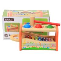 China Wooden Cartoon Rainbow Percussion Table For Children Early Education for sale